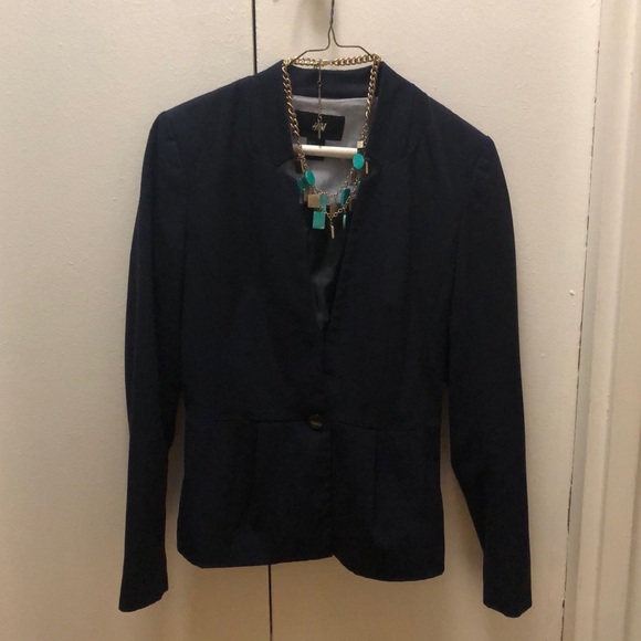 H&M | Jackets & Coats | Hm Navy Onebutton Blazer | Poshmark